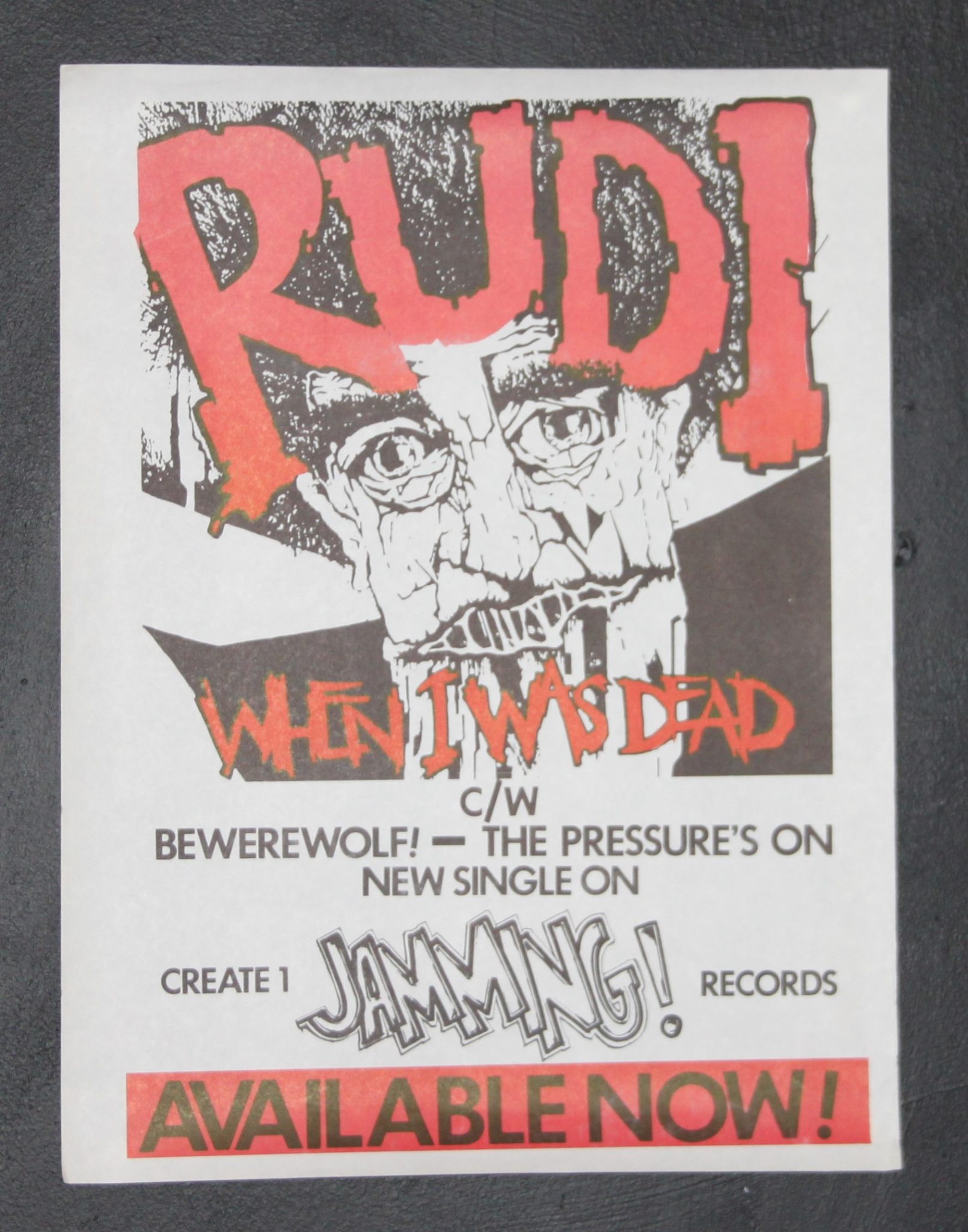 Rudi Dead RED - punk rock posters